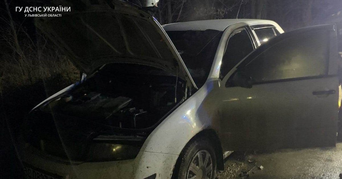 На Львівщині під час руху загорілась «Skoda Fabia», пожежу гасили рятувальники (фото) — LVIV.MEDIA